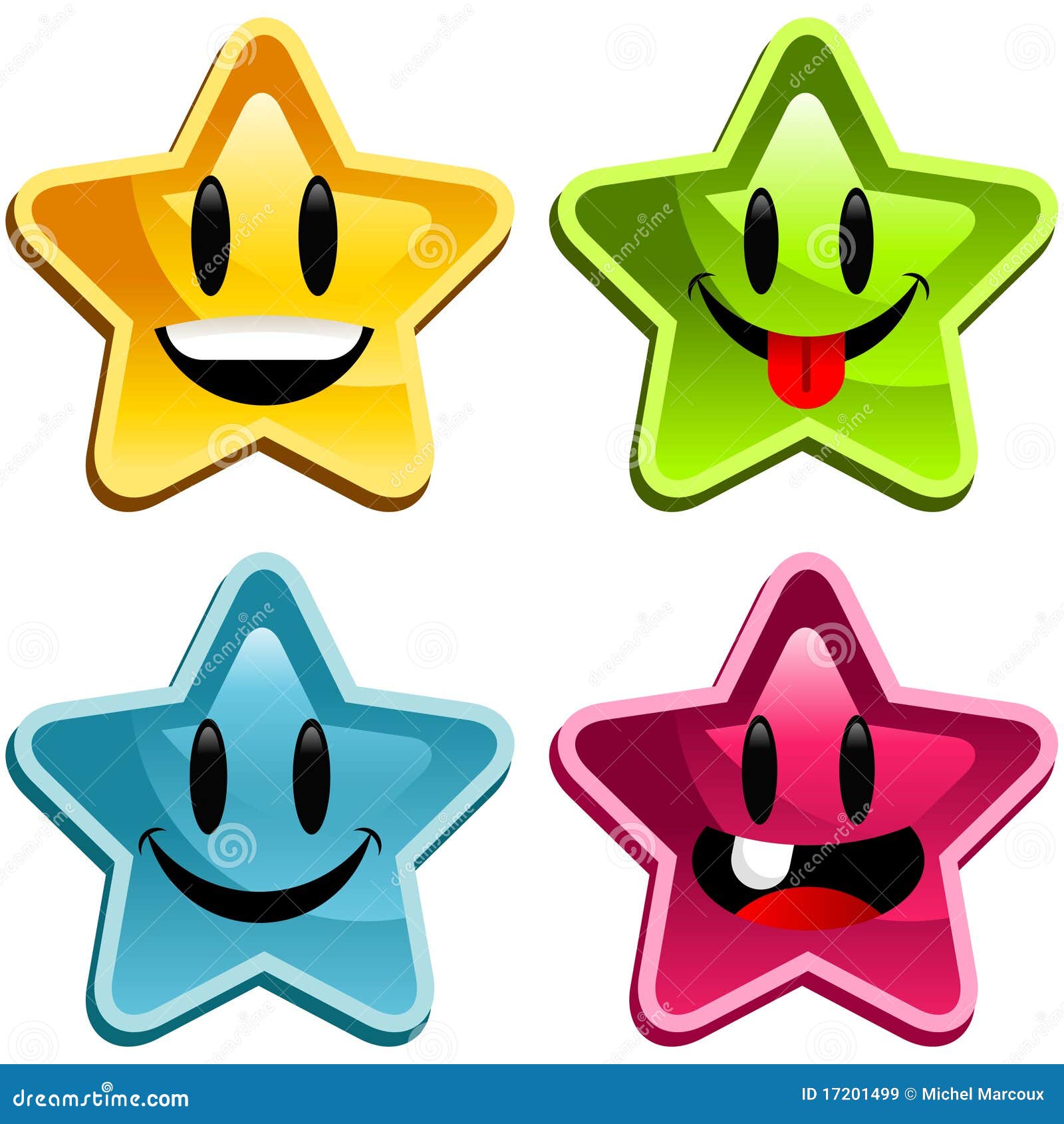 Happy Stars stock vector. Illustration of shape, clip - 17201499