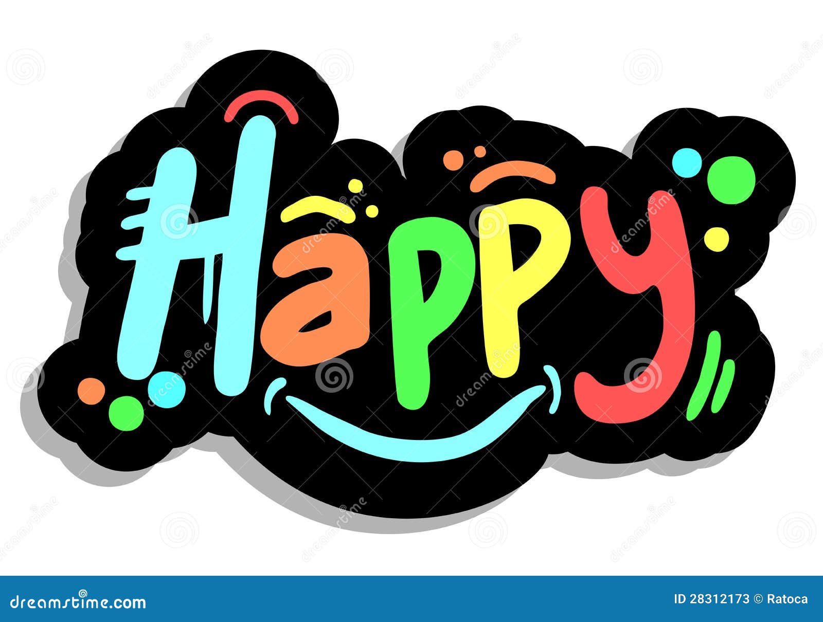 Happy stick stock vector. Illustration of icon, cloud - 28312173