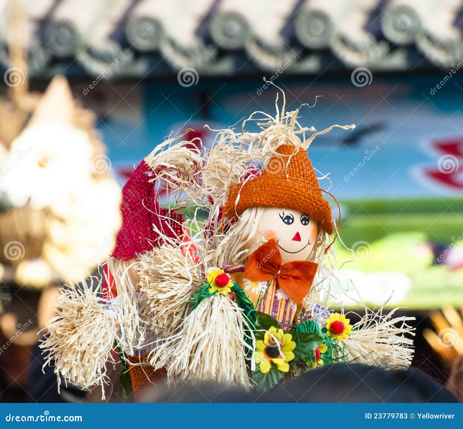 Happy straw doll stock image. Image of smile, colorful - 23779783