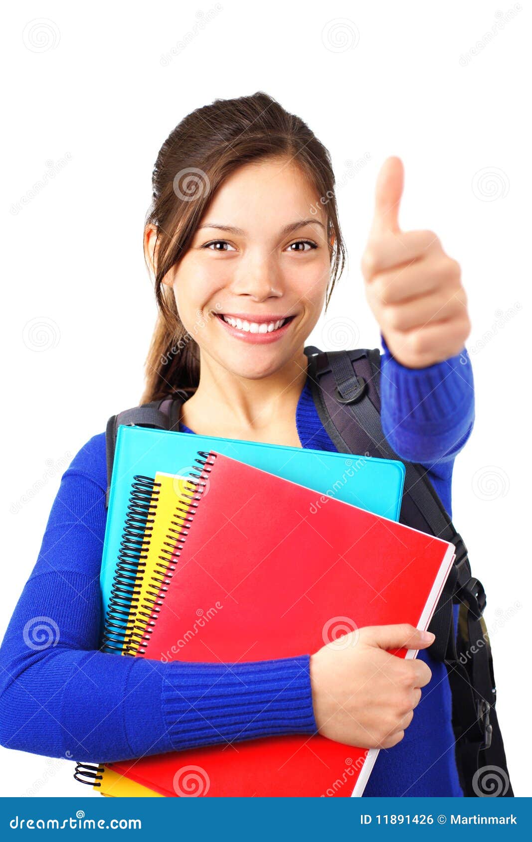 Happy Student stock photo. Image of school, ethnic, gesture - 11891426