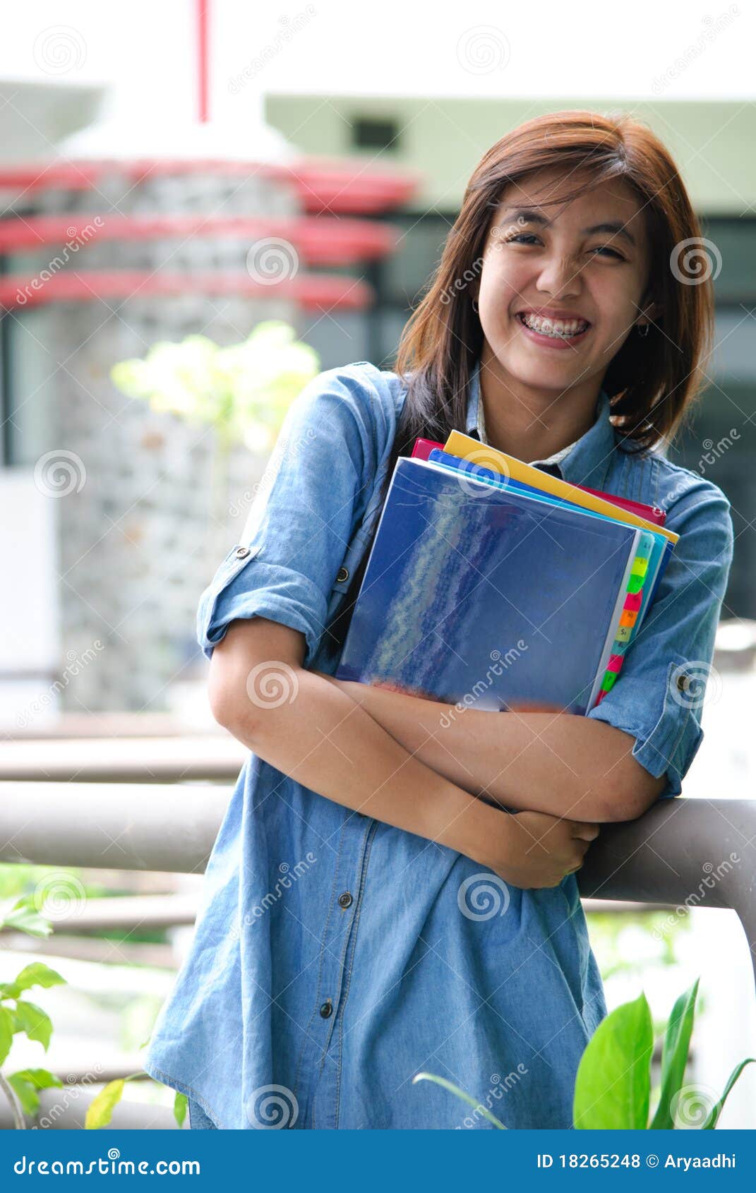 Happy student stock photo. Image of adolescence, park - 18265248