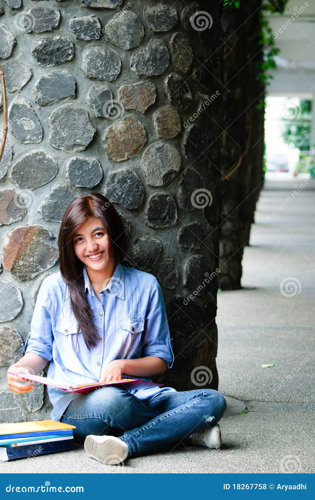 Happy student stock photo. Image of outdoors, academic - 18267758