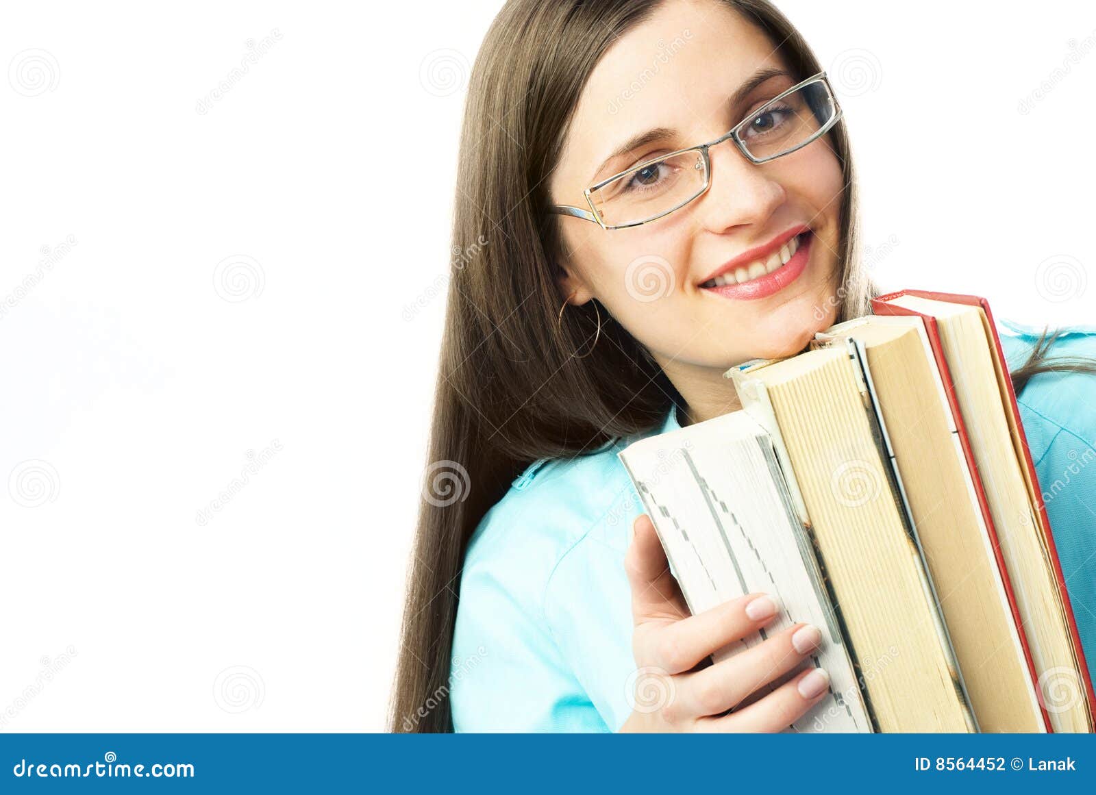 Happy student with books stock photo. Image of office - 8564452
