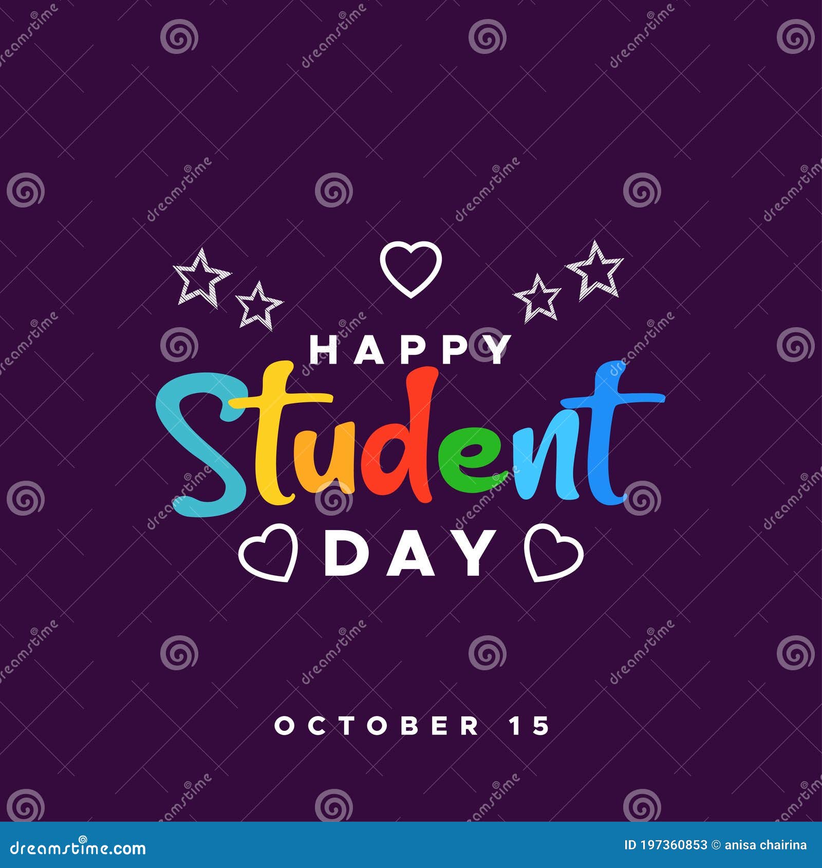 Happy Student Day Vector Design Illustration for Banner and Background ...