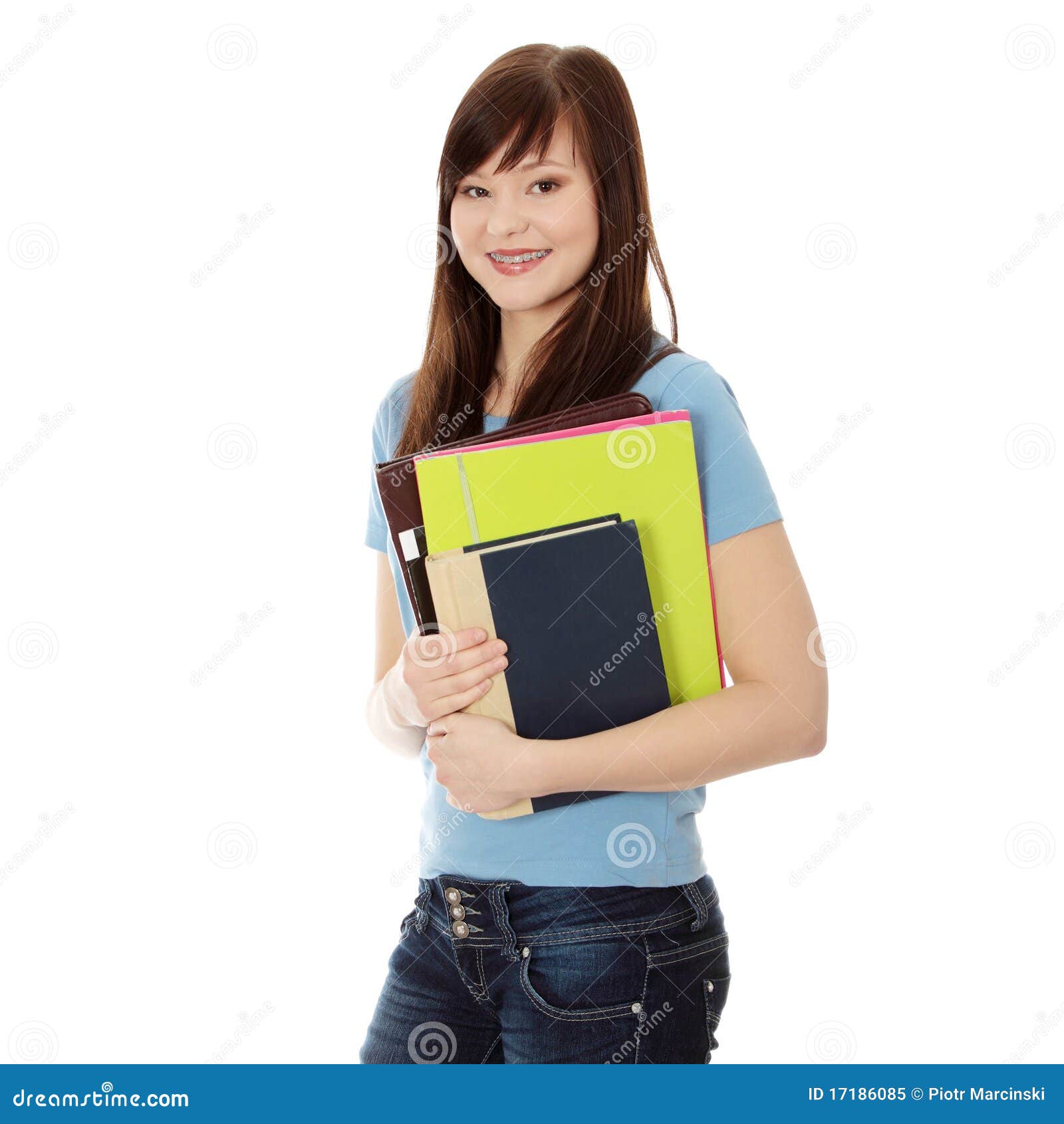 Happy student girl stock image. Image of happiness, attractive - 17186085