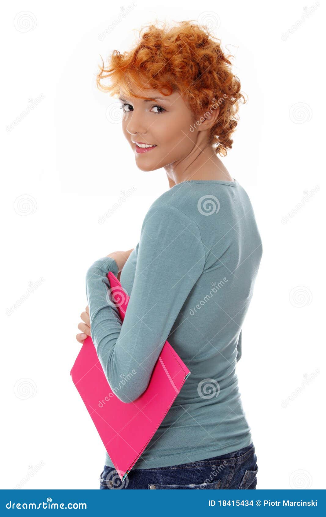 Happy student girl stock photo. Image of adorable, isolated - 18415434