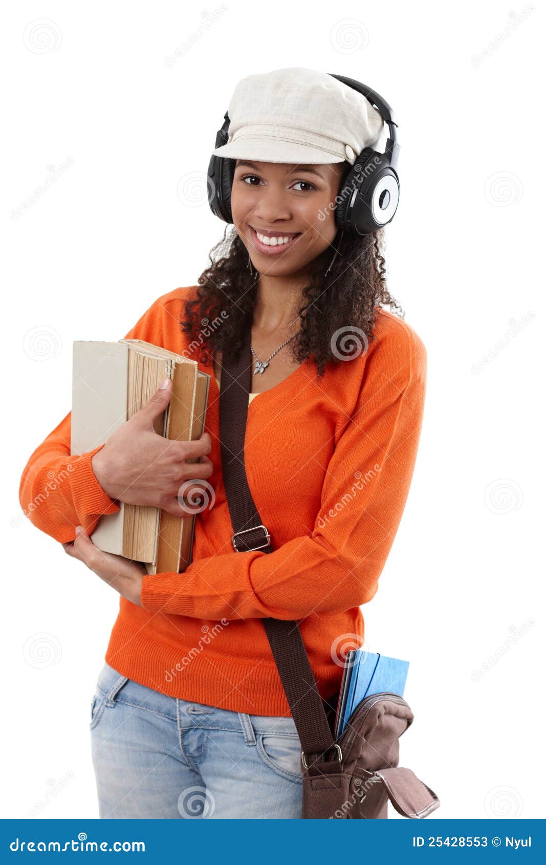 Happy Student Going To School Stock Image - Image of adult, attractive ...