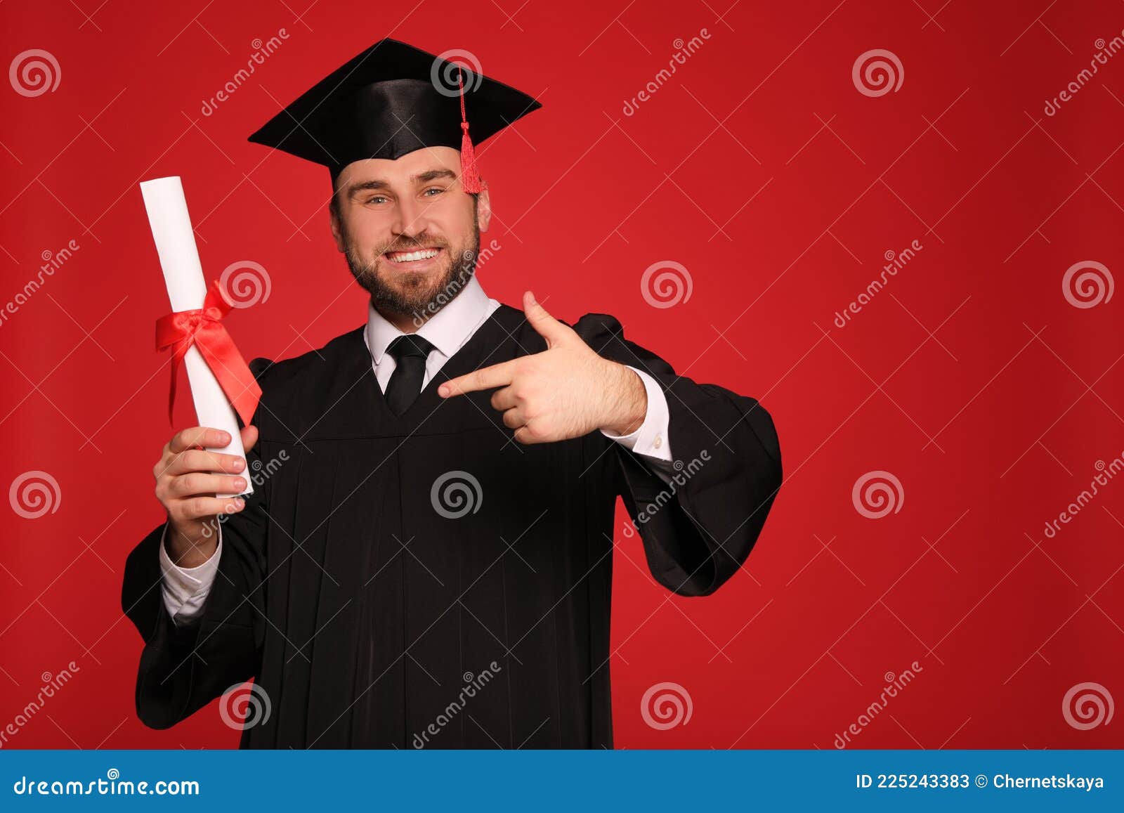 Graduation Background Red