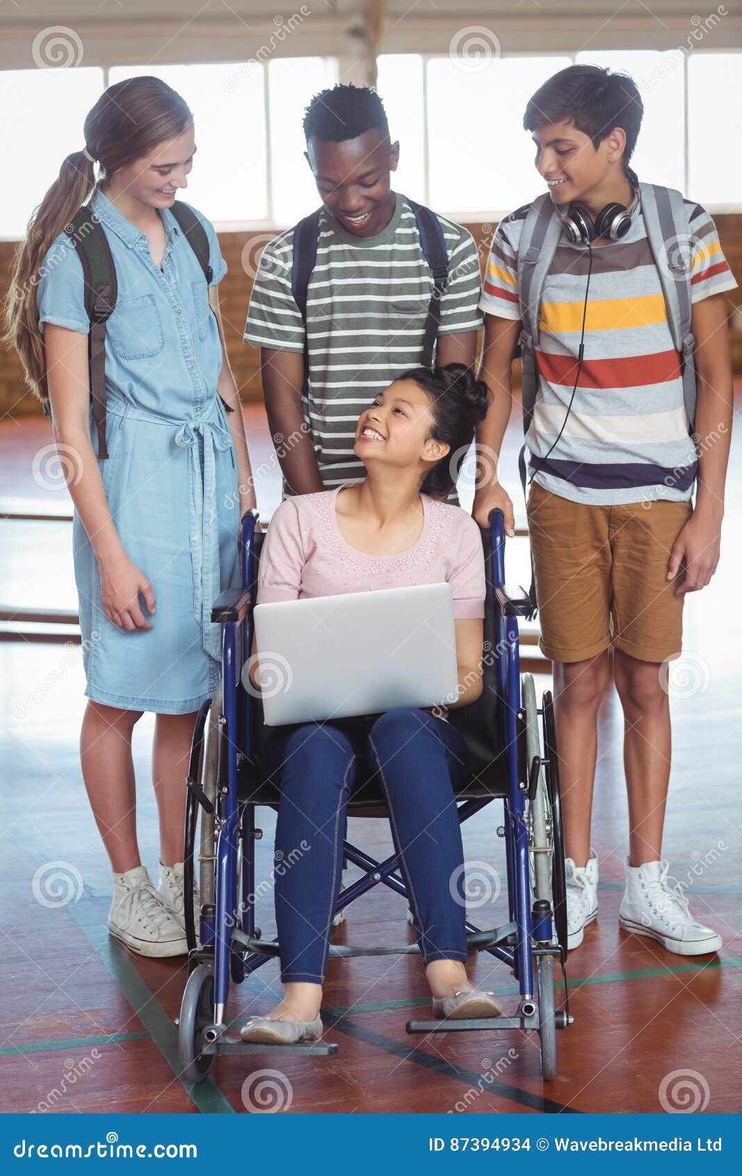Happy Student Interacting with Each Other in Campus Stock Photo - Image ...