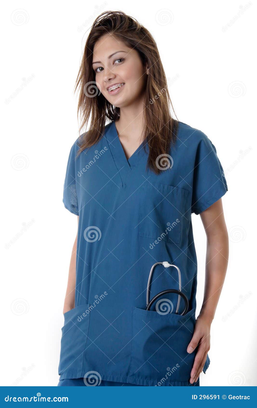 Happy student nurse stock image. Image of female, people - 296591