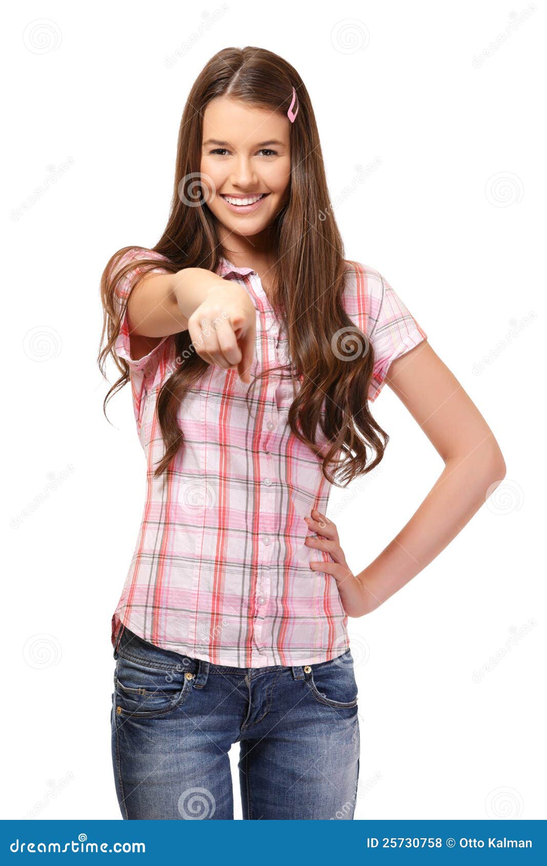 Happy Student Pointing at You Stock Photo - Image of laugh, european ...