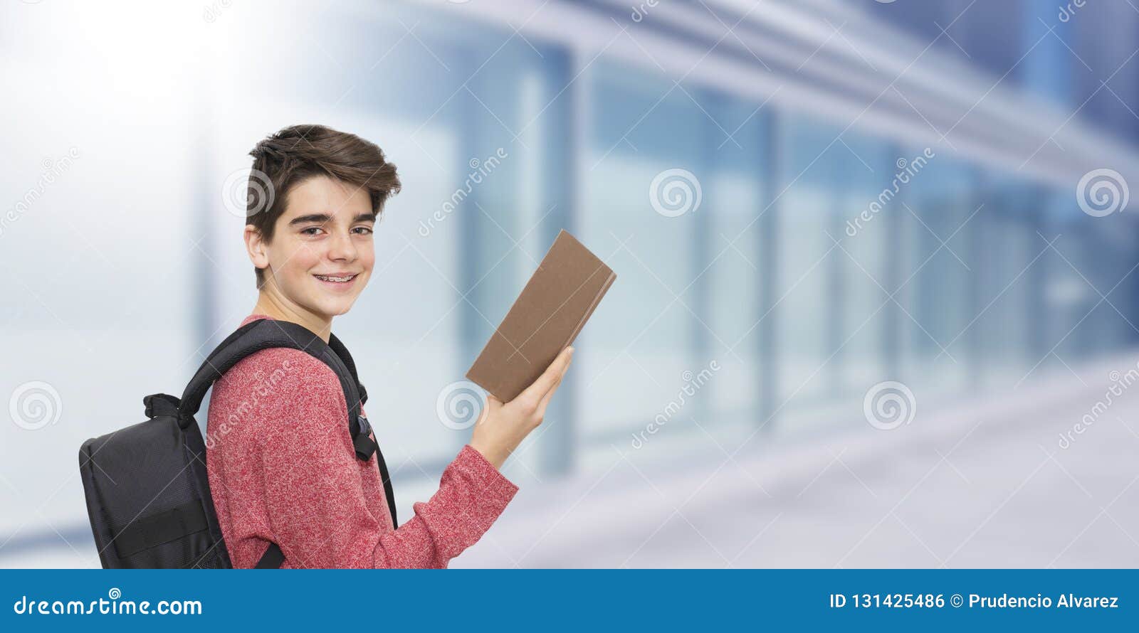 Student with school books stock photo. Image of academy - 131425486