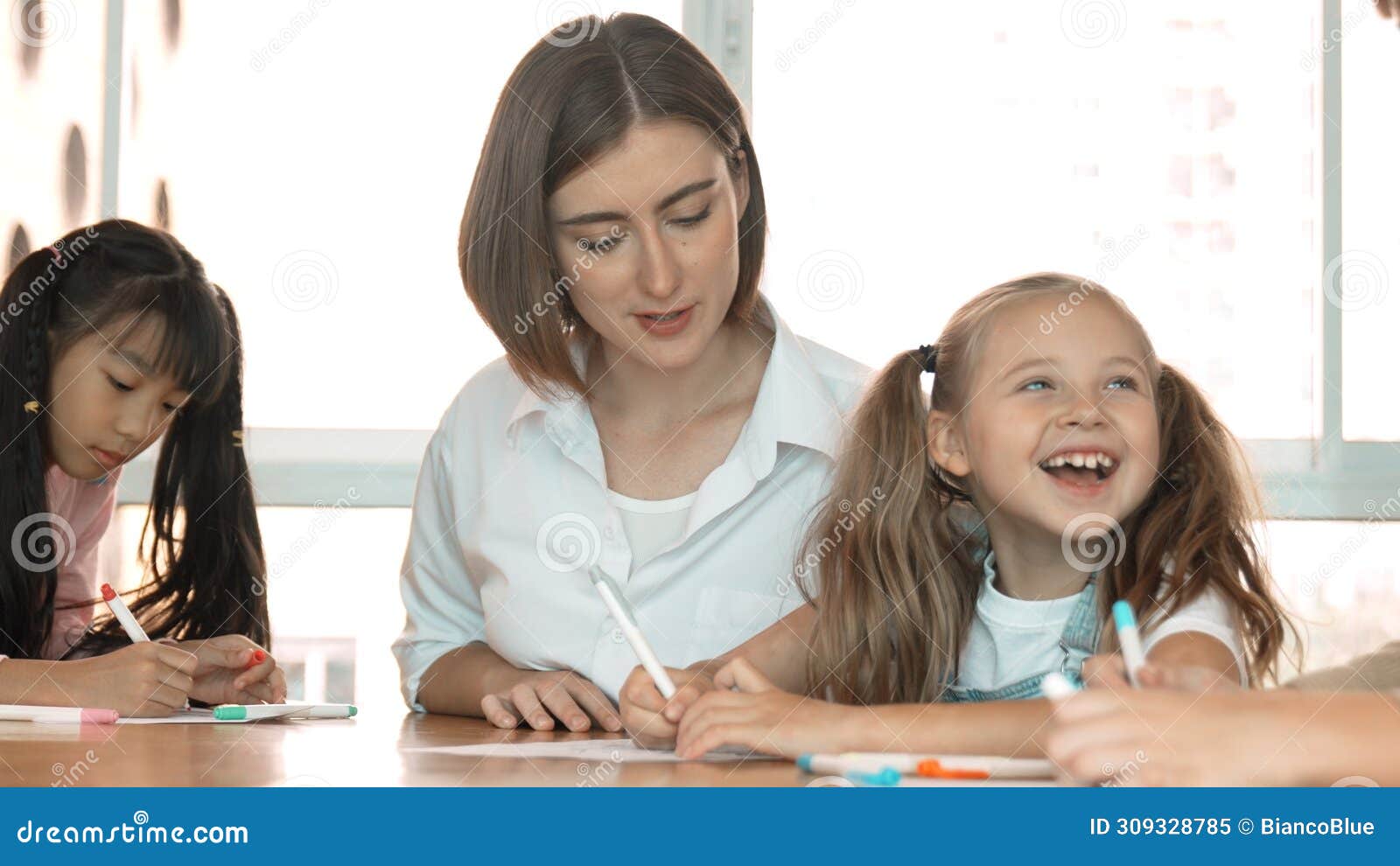 Happy Student and Smart Teacher Drawing and Coloring by Using Marker ...