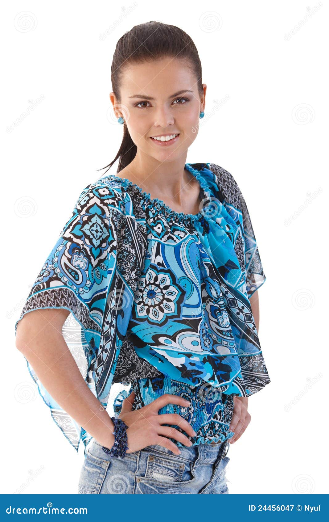 Happy Student in Summertime Smiling Stock Image - Image of fashionable ...