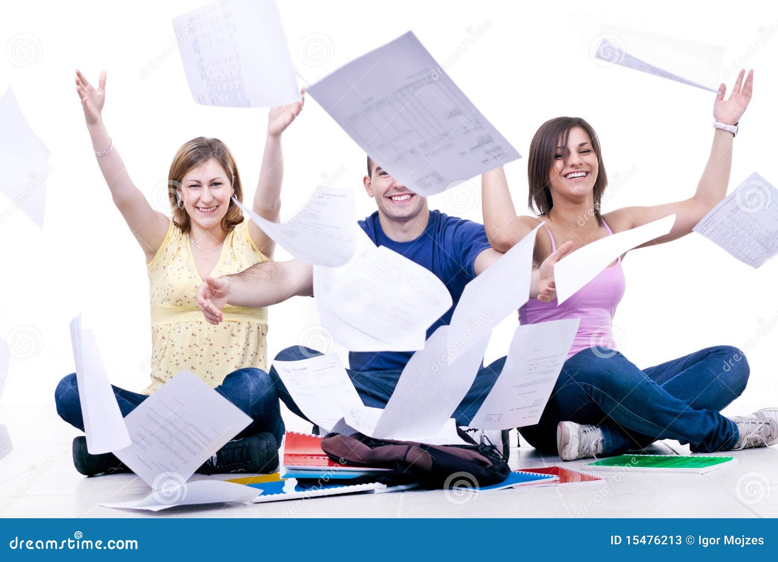 Happy Studentsâ€“ End of School Stock Image - Image of finished ...