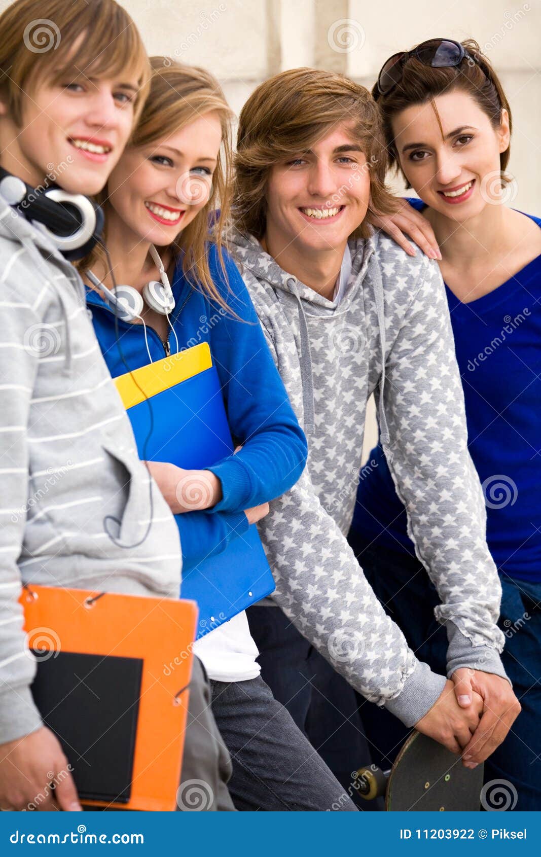 Happy students stock photo. Image of smile, book, carefree - 11203922