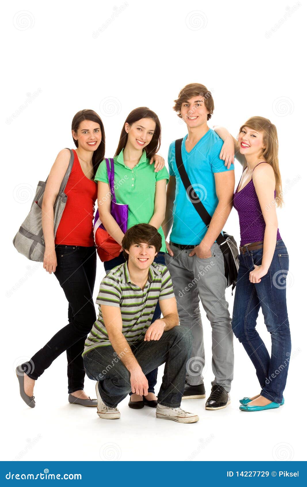 Happy students stock image. Image of attractive, full - 14227729