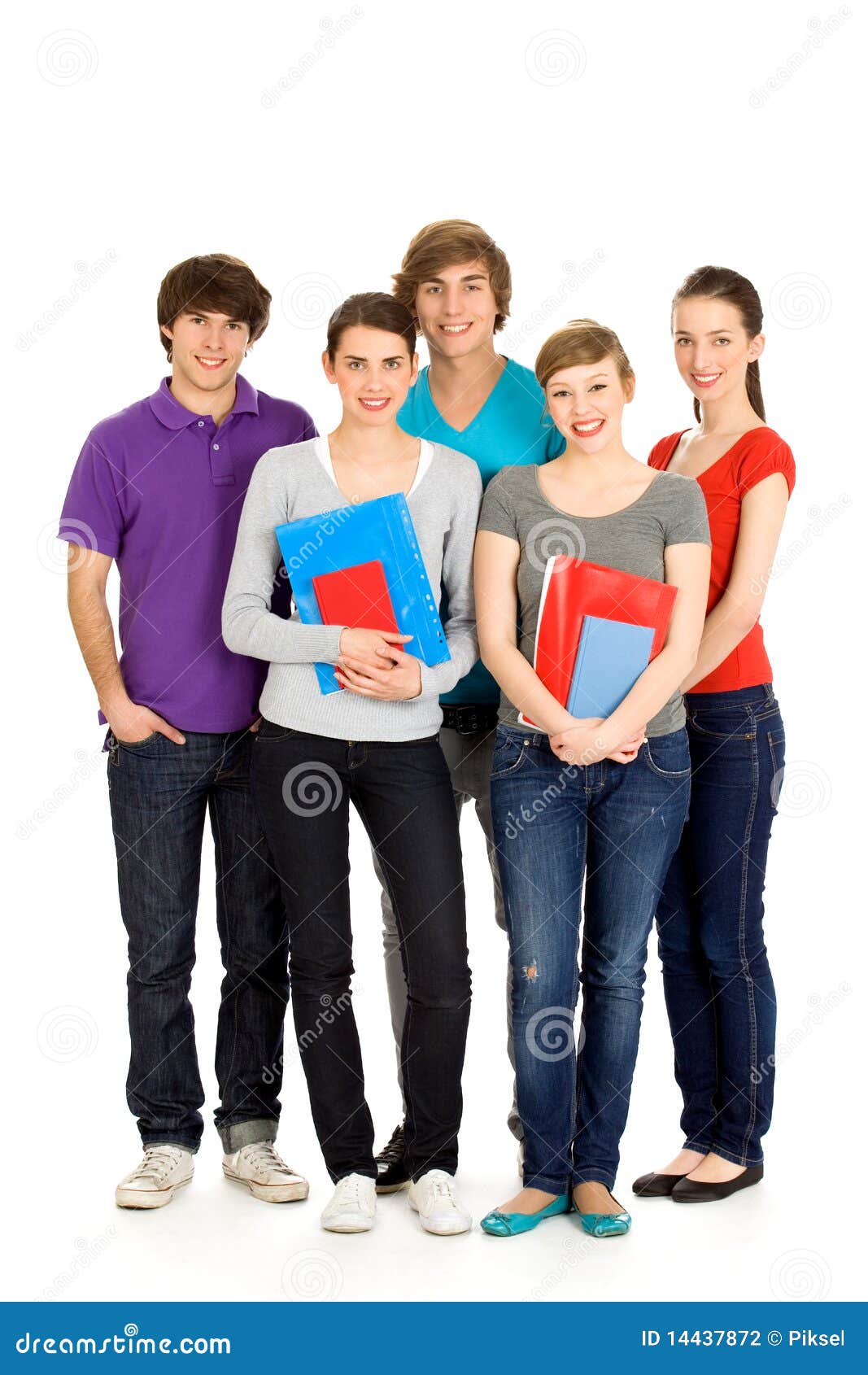 Happy students stock photo. Image of education, books - 14437872