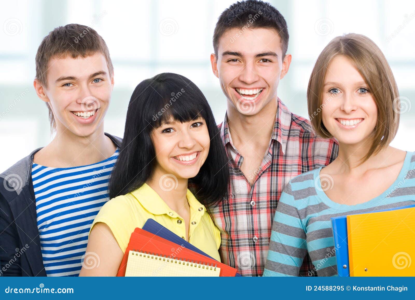 Happy students stock image. Image of beautiful, college - 24588295