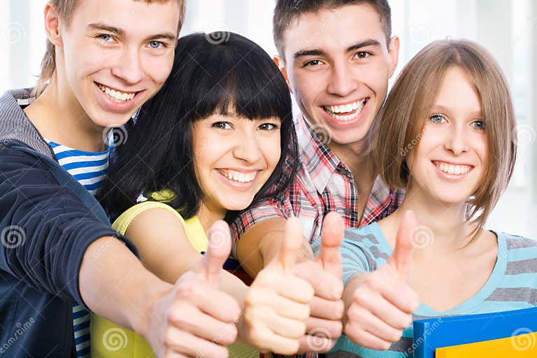 Happy students stock photo. Image of girls, group, movement - 24588310