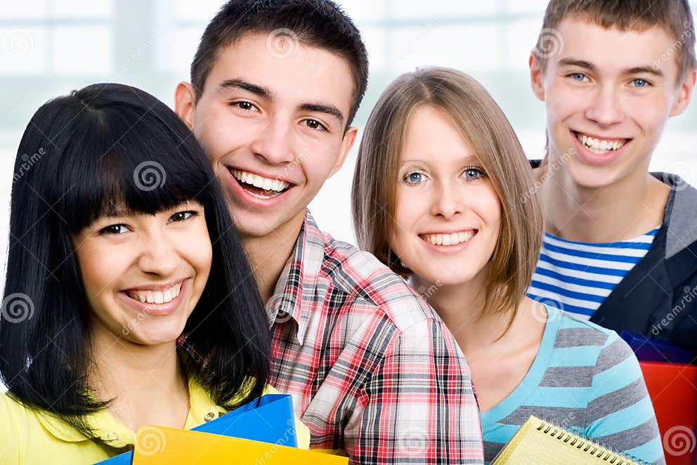 Happy students stock image. Image of friends, fresh, lifestyle - 24588605