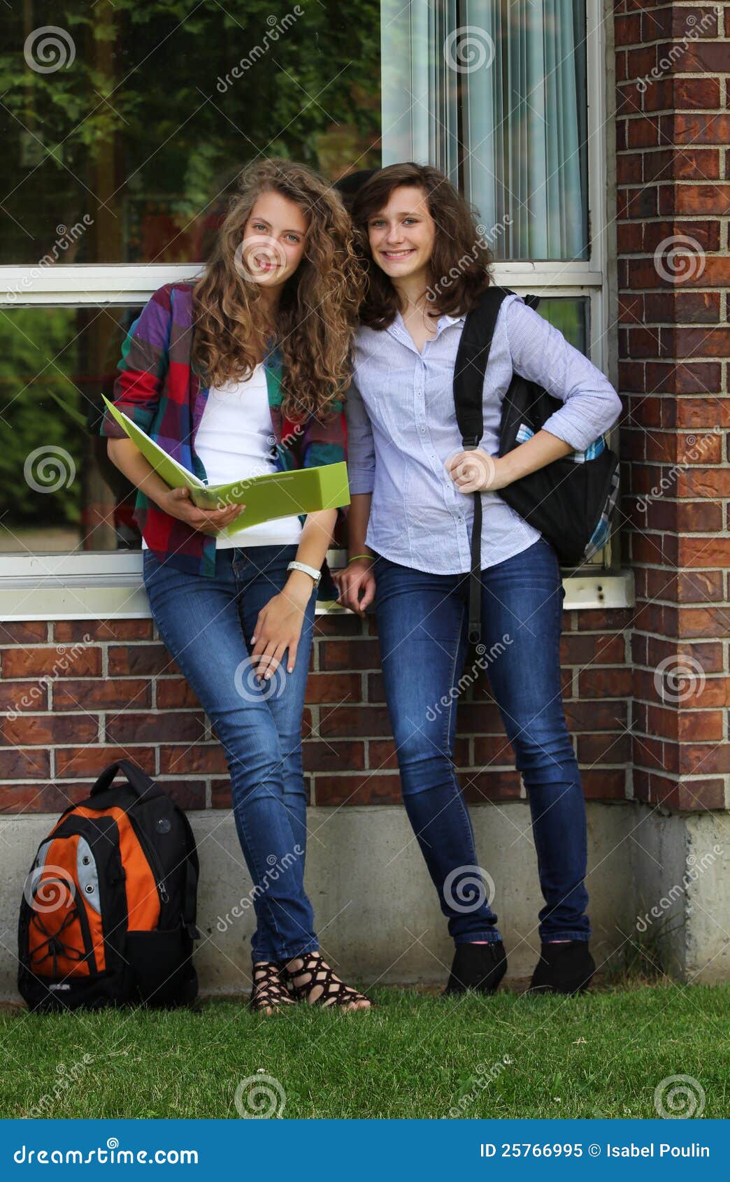 Happy students stock image. Image of confident, material - 25766995