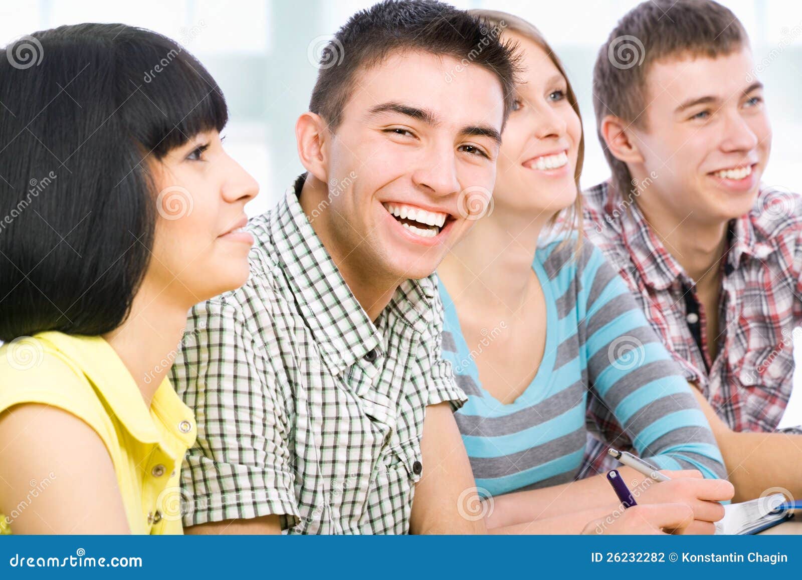Happy students stock photo. Image of highschool, attractive - 26232282