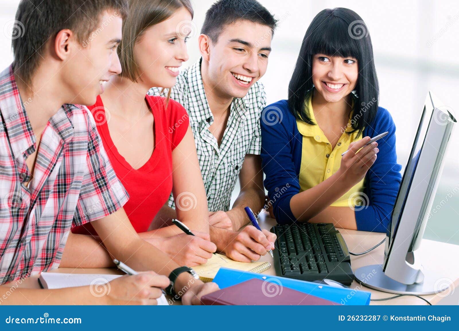 Happy students stock image. Image of beautiful, happy - 26232287
