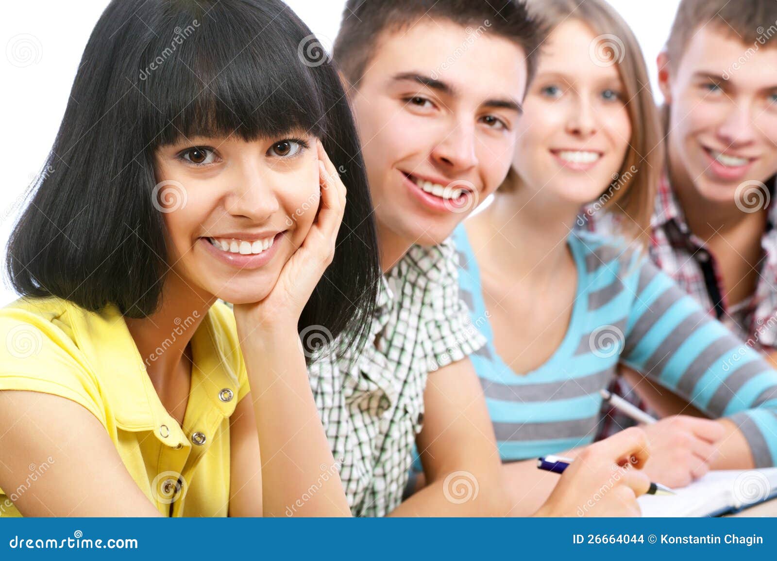 Happy students stock photo. Image of attractive, people - 26664044