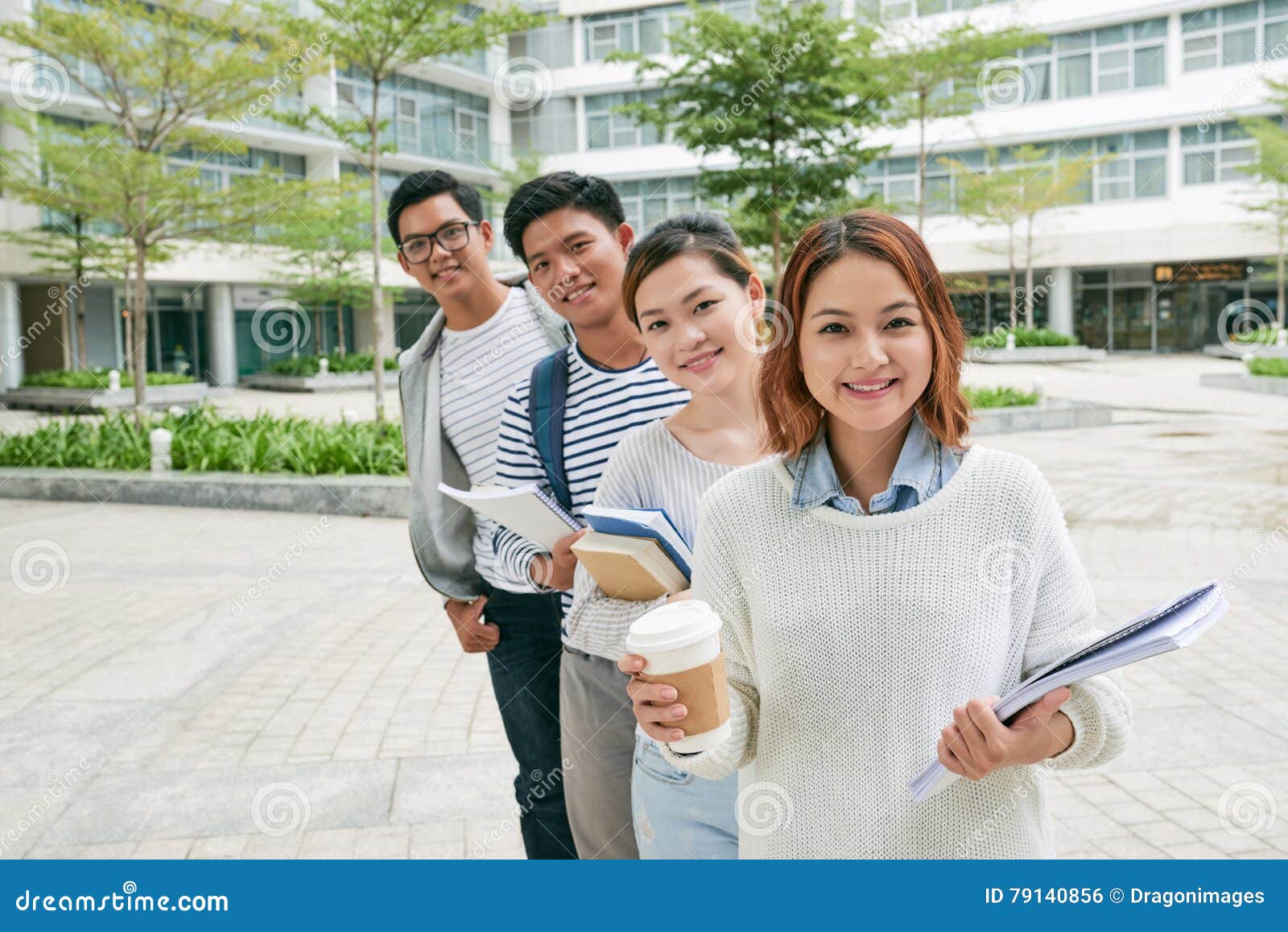 Happy students stock photo. Image of asian, smiling, campus - 79140856