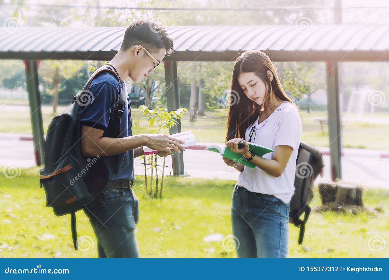 Happy Students Couples Together at University Stock Photo - Image of ...