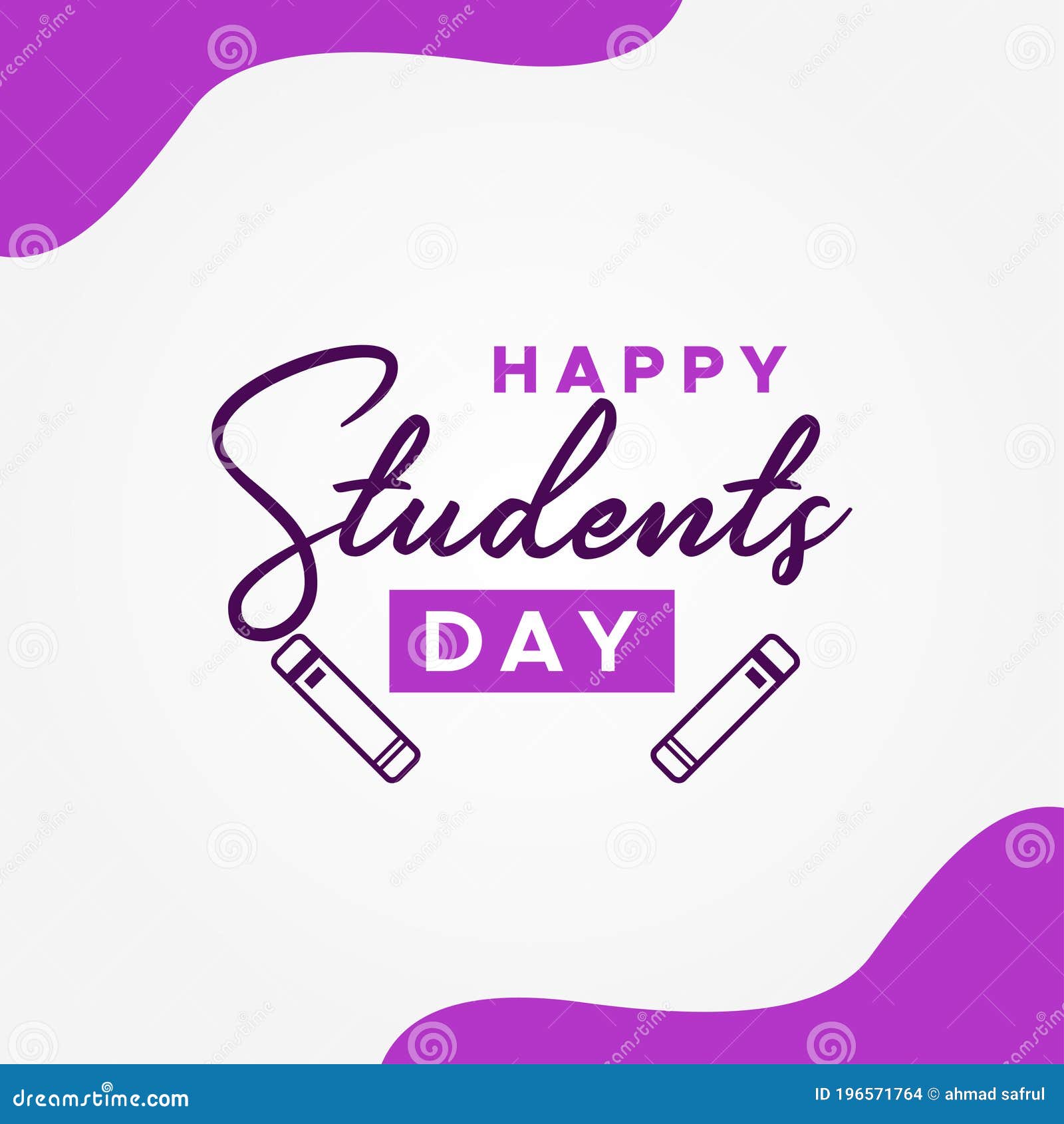 Happy Students Day Vector Design Illustration Stock Vector ...