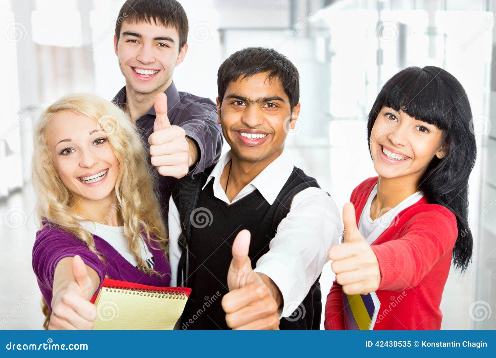 Happy students stock image. Image of energetic, isolate - 42430535