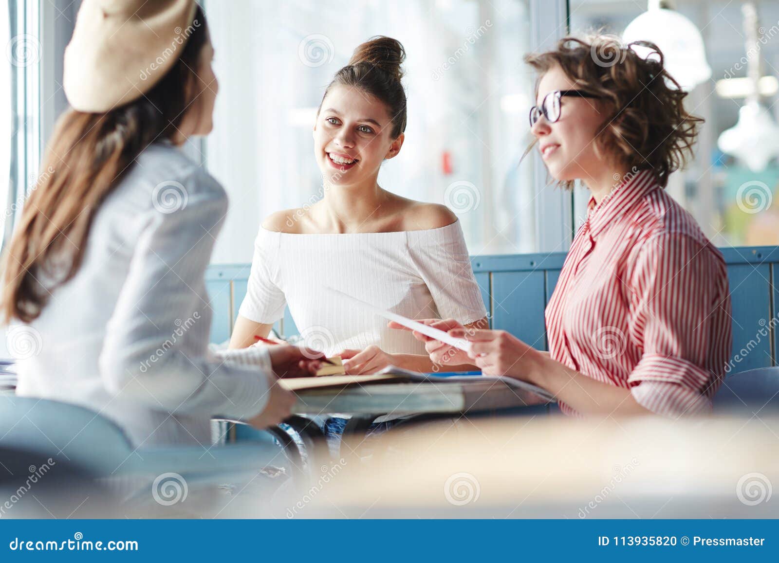 Students talking stock photo. Image of group, person - 113935820