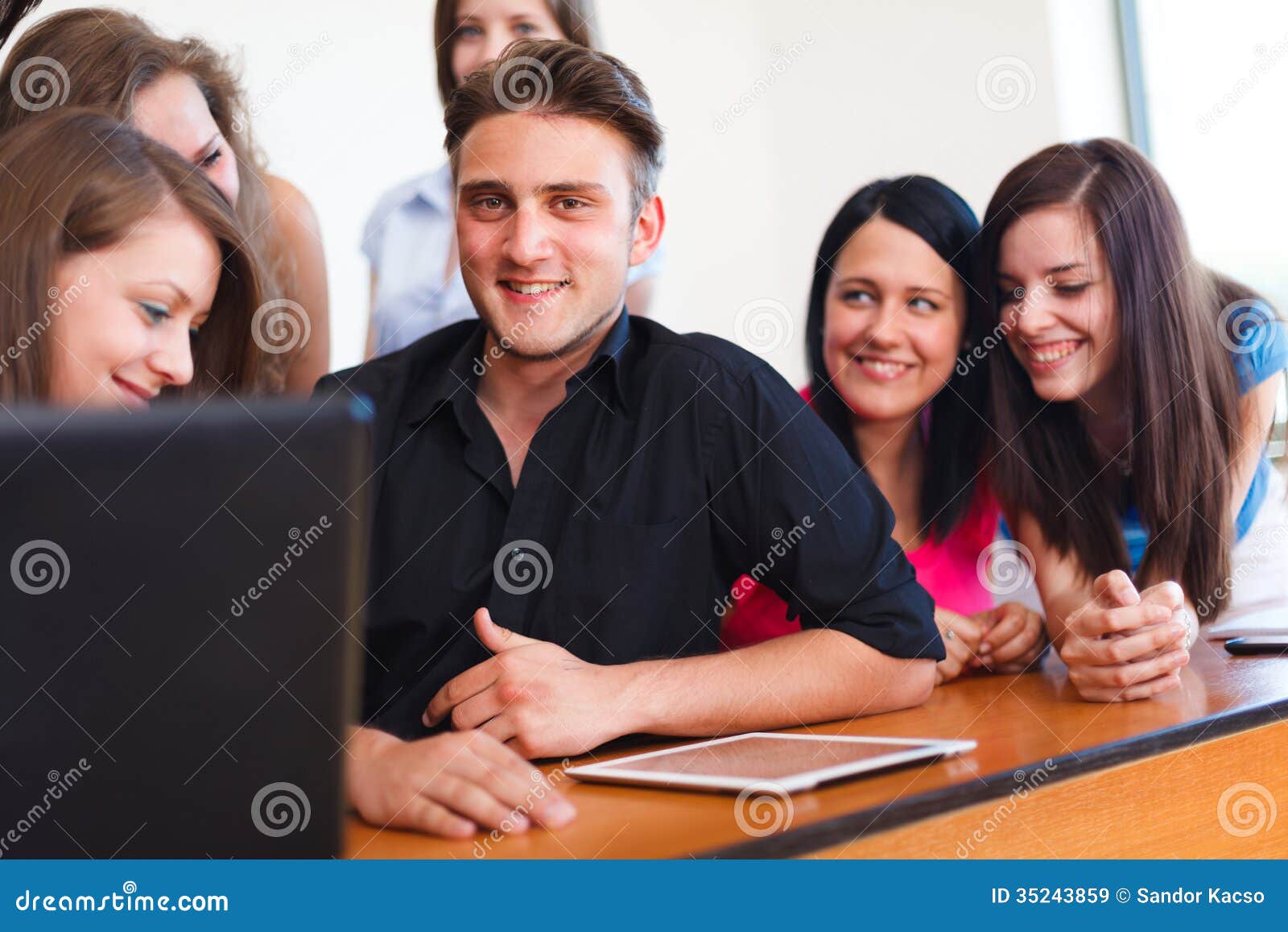 Happy Students stock image. Image of beautiful, happy - 35243859