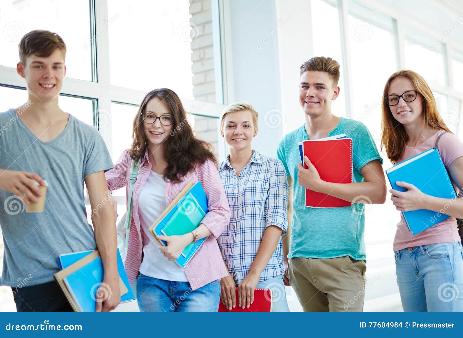 Happy students stock photo. Image of young, schoolyear - 77604984