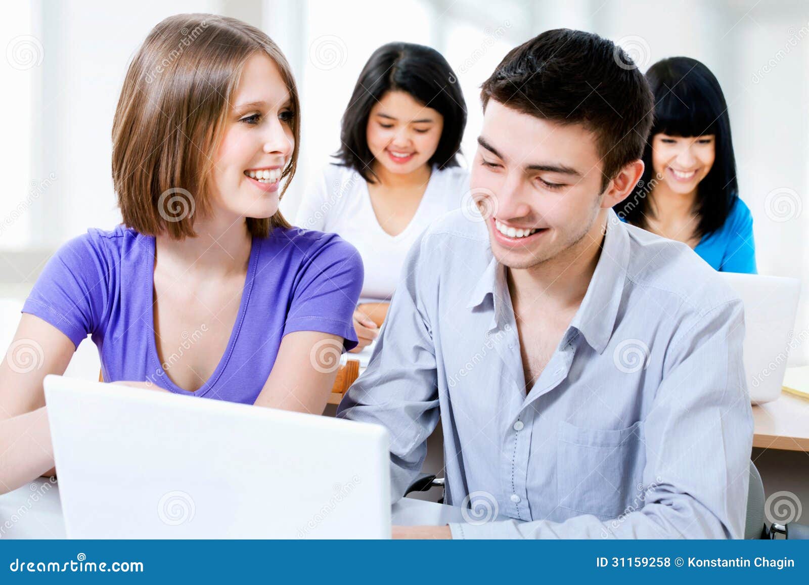 Happy students stock photo. Image of american, class - 31159258