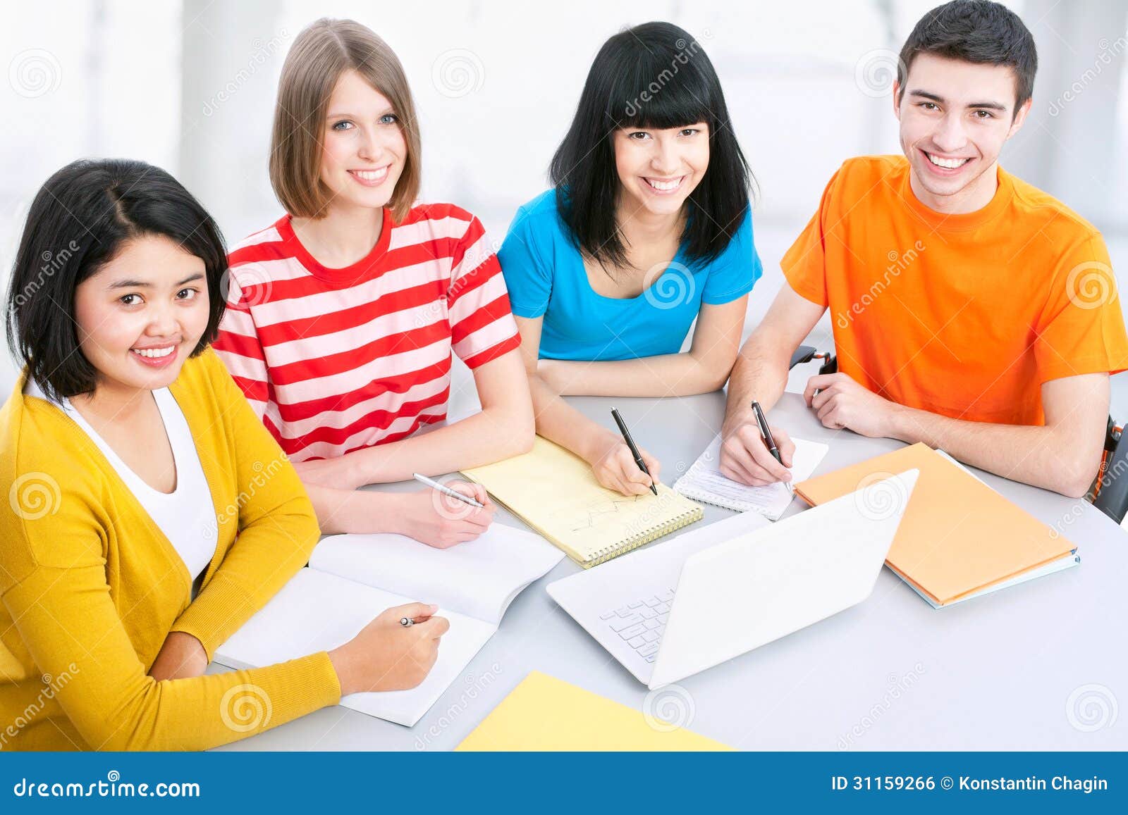 Happy students stock photo. Image of person, learn, computer - 31159266