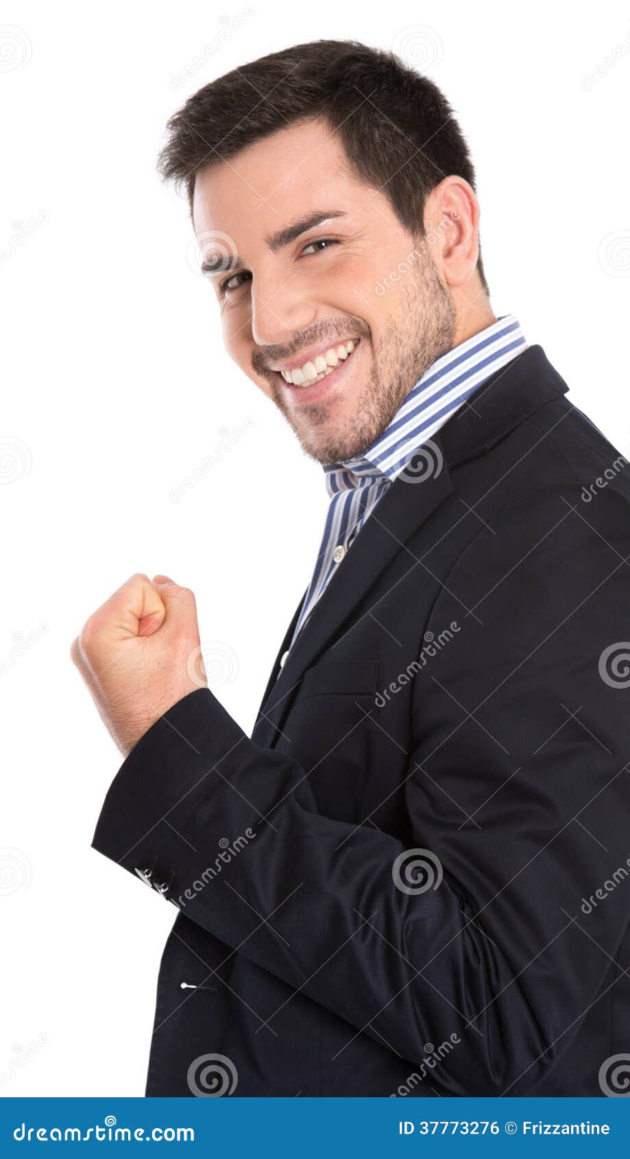 Happy Successful Business Man Isolated on White Background. Stock Photo ...