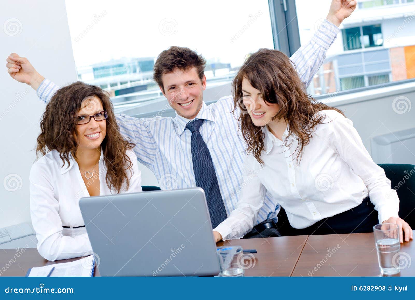 Happy Successful Business Team Stock Photo - Image of indoor, groups ...