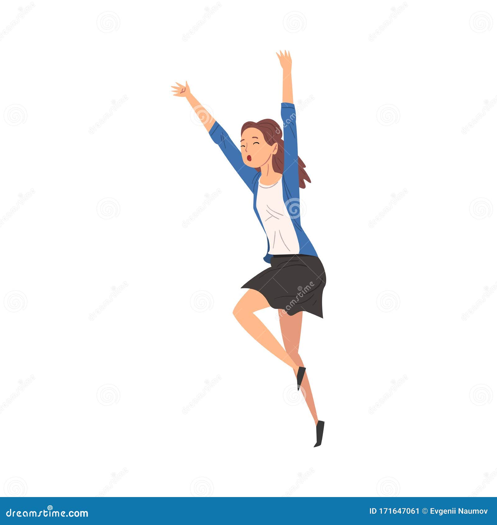 Happy Successful Business Woman Raising Her Arms Up Celebrating Success ... Happy Successful Business Woman Raising Her Arms Up Celebrating Success ...