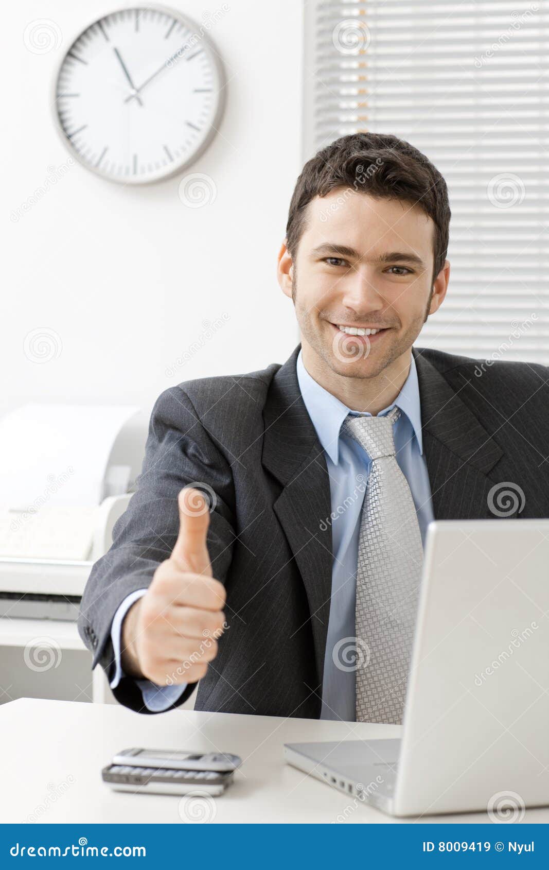 Happy Successful Businessman Stock Image - Image of looking, adult: 8009419