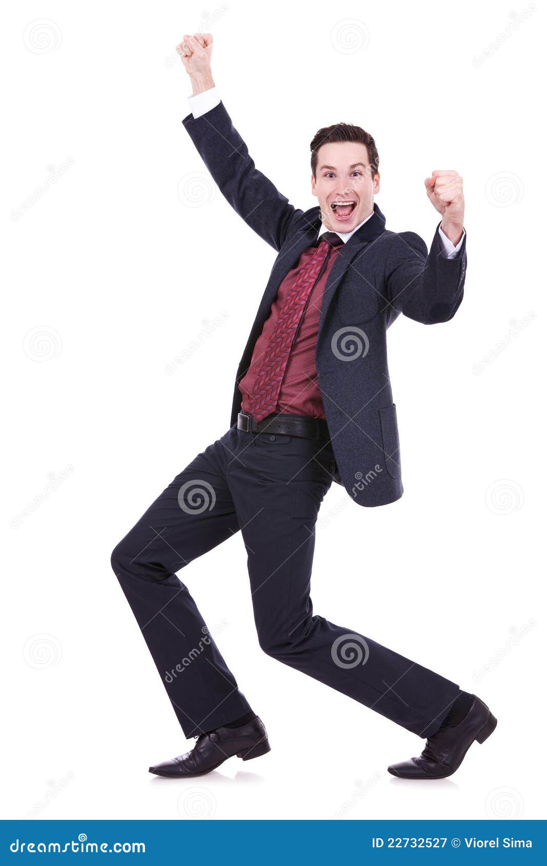 Happy Successful Gesturing Business Man Stock Image - Image of business ...