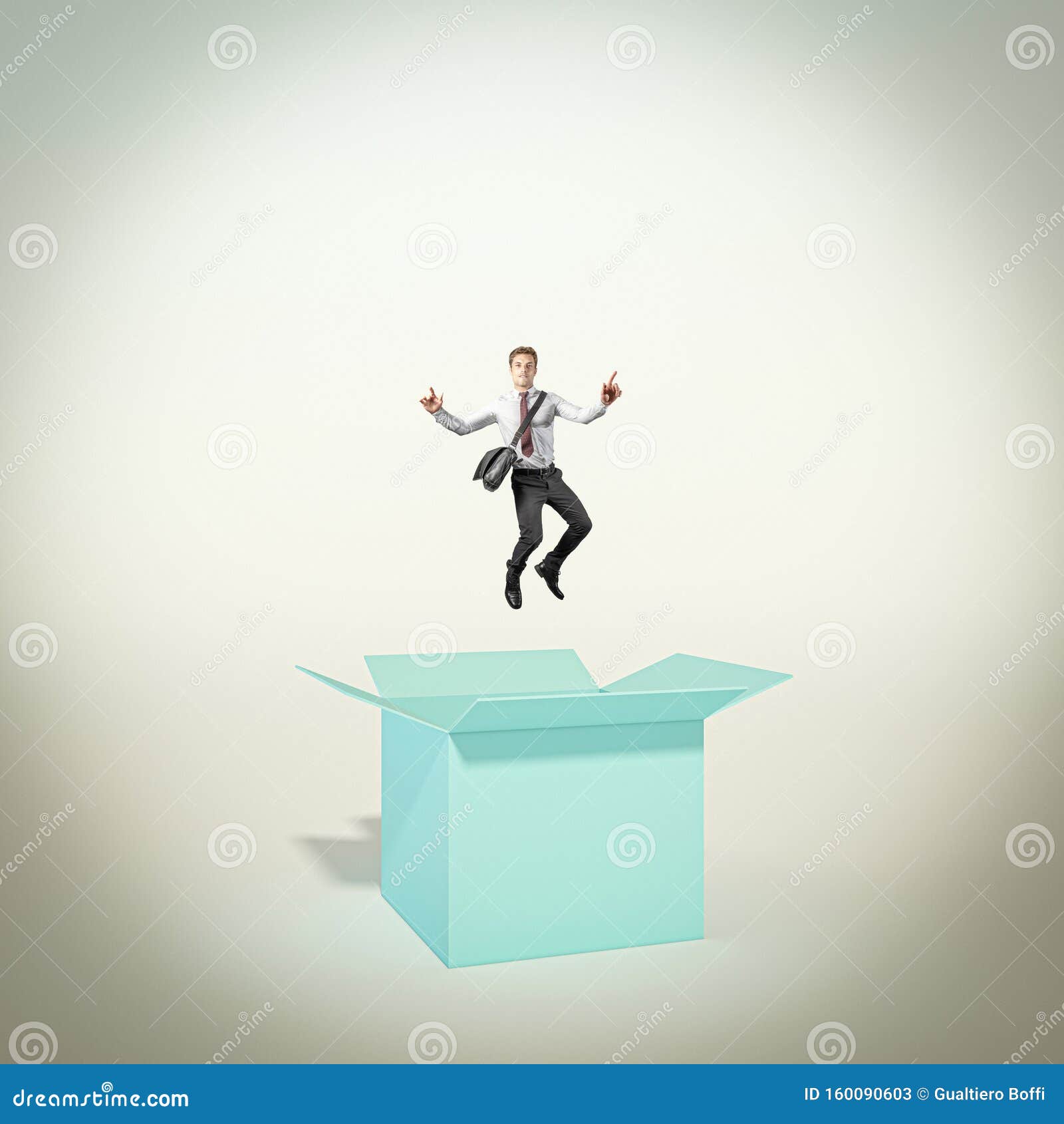Think Outside of the Box Concept Stock Image - Image of happy, white ...