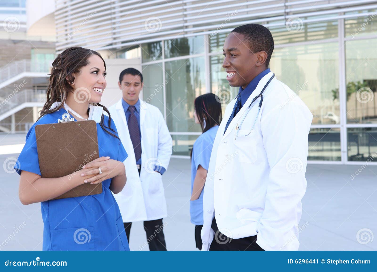 Happy Successful Medical Team Stock Image - Image of african, latin ...
