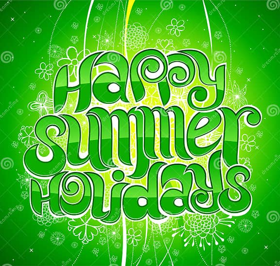 Happy summer holidays stock vector. Illustration of lights - 9106638