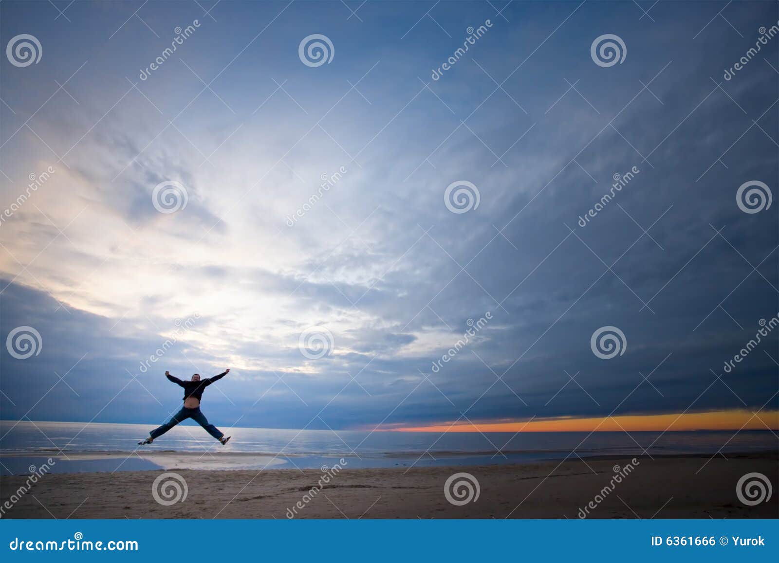 Happy summer jump stock photo. Image of evening, positive - 6361666