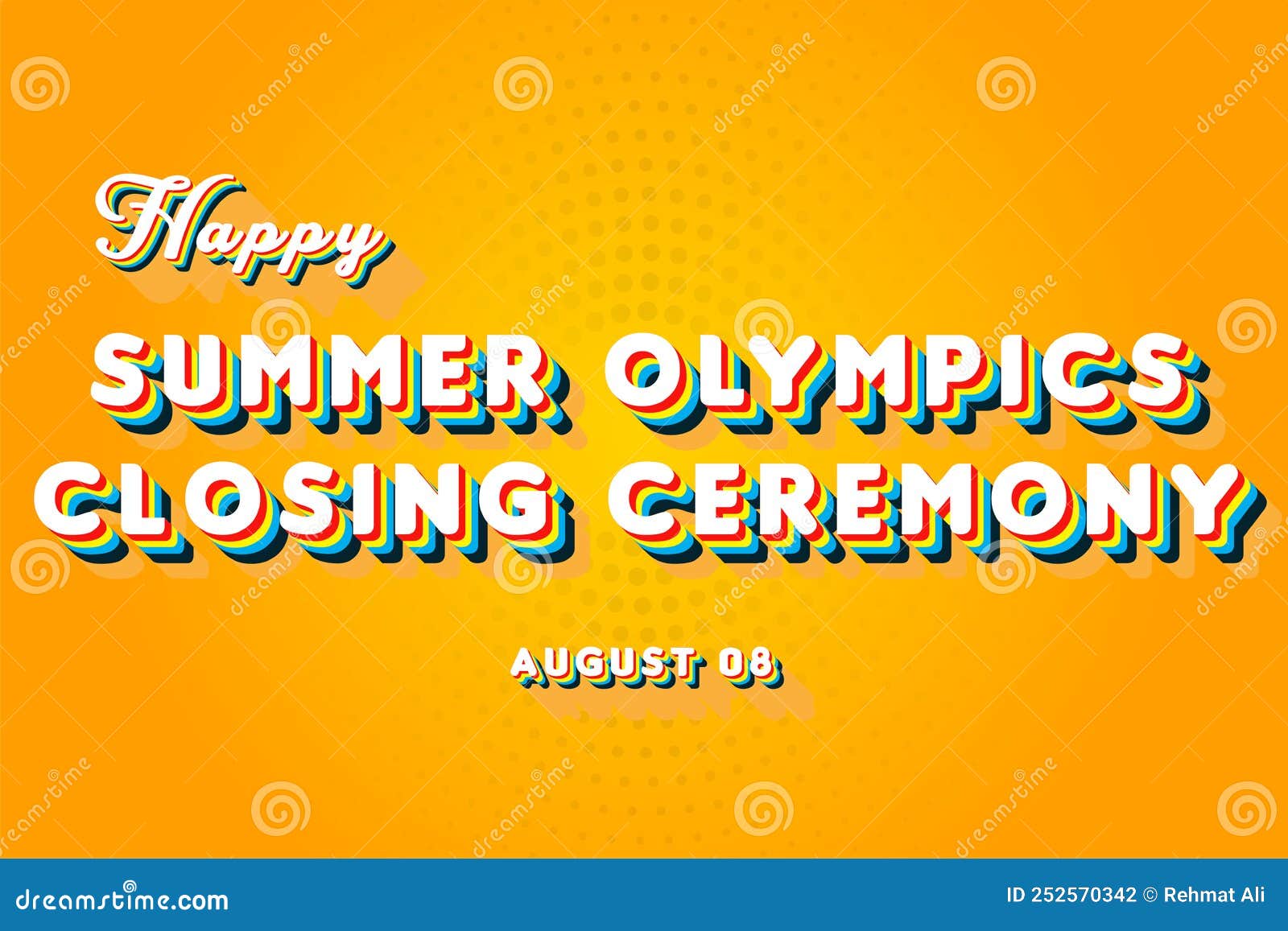 Happy Summer Olympics Closing Ceremony, Holidays Month of August ...