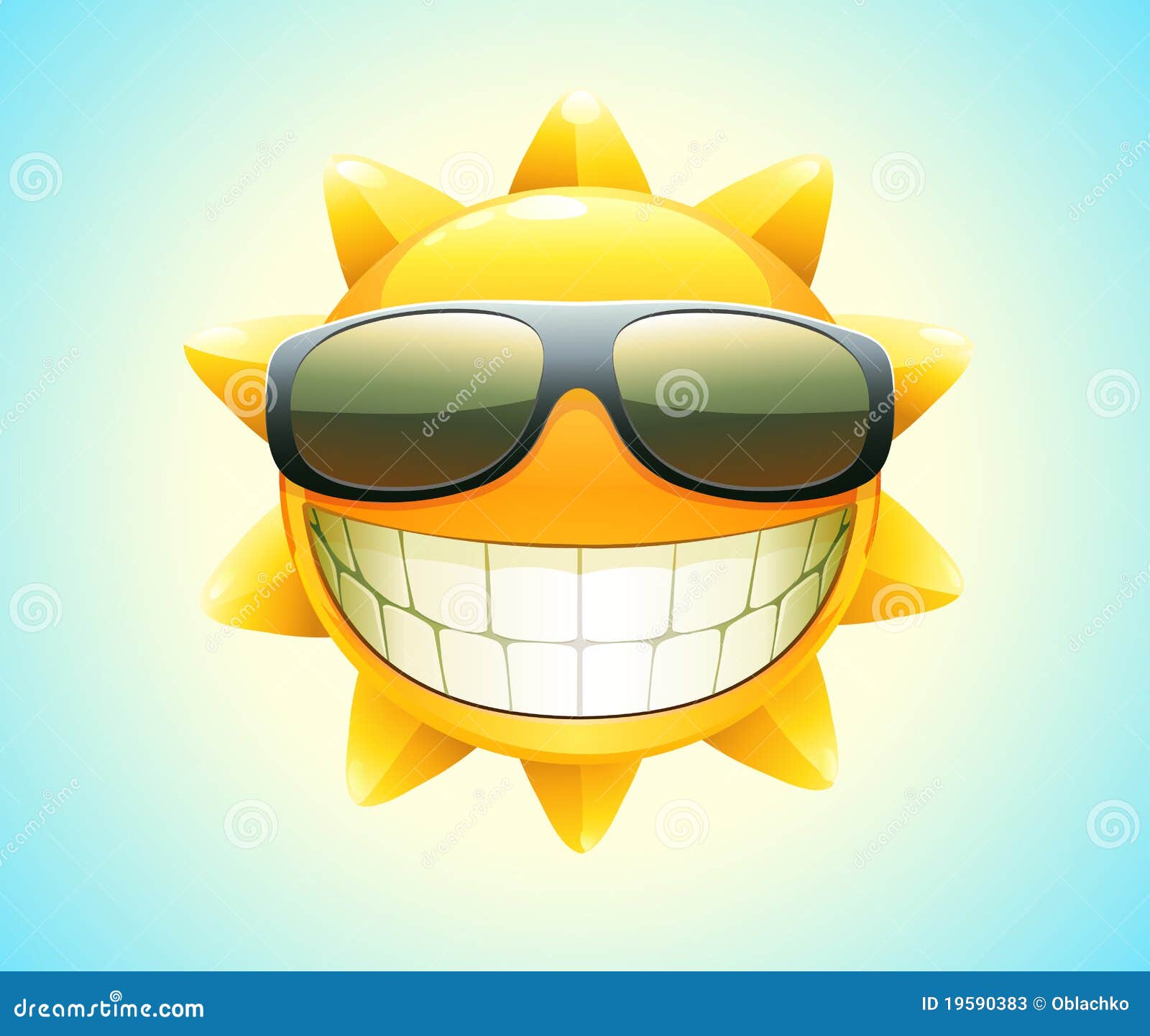 Happy summer sun stock vector. Illustration of glasses - 19590383