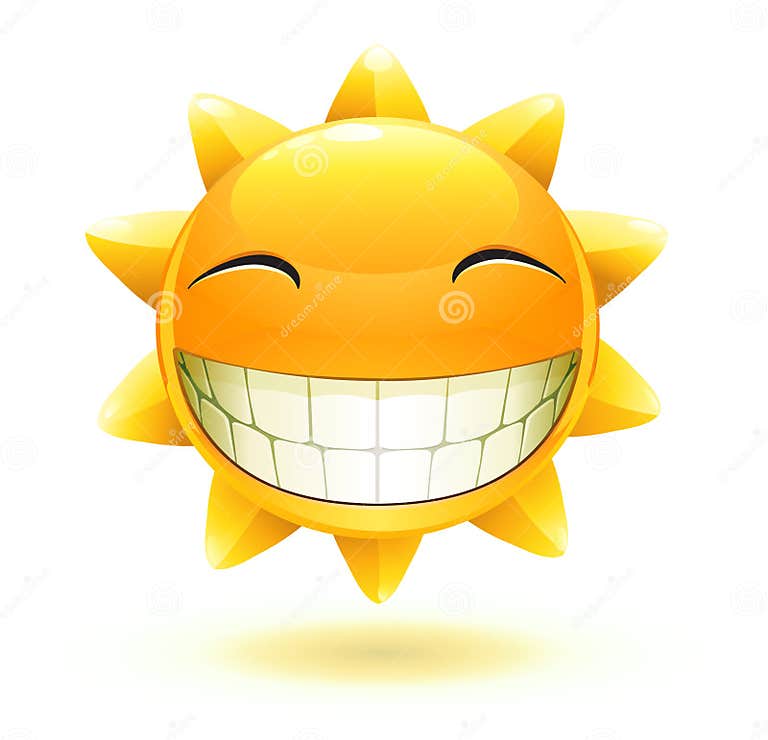 Happy summer sun stock vector. Illustration of color - 19960493